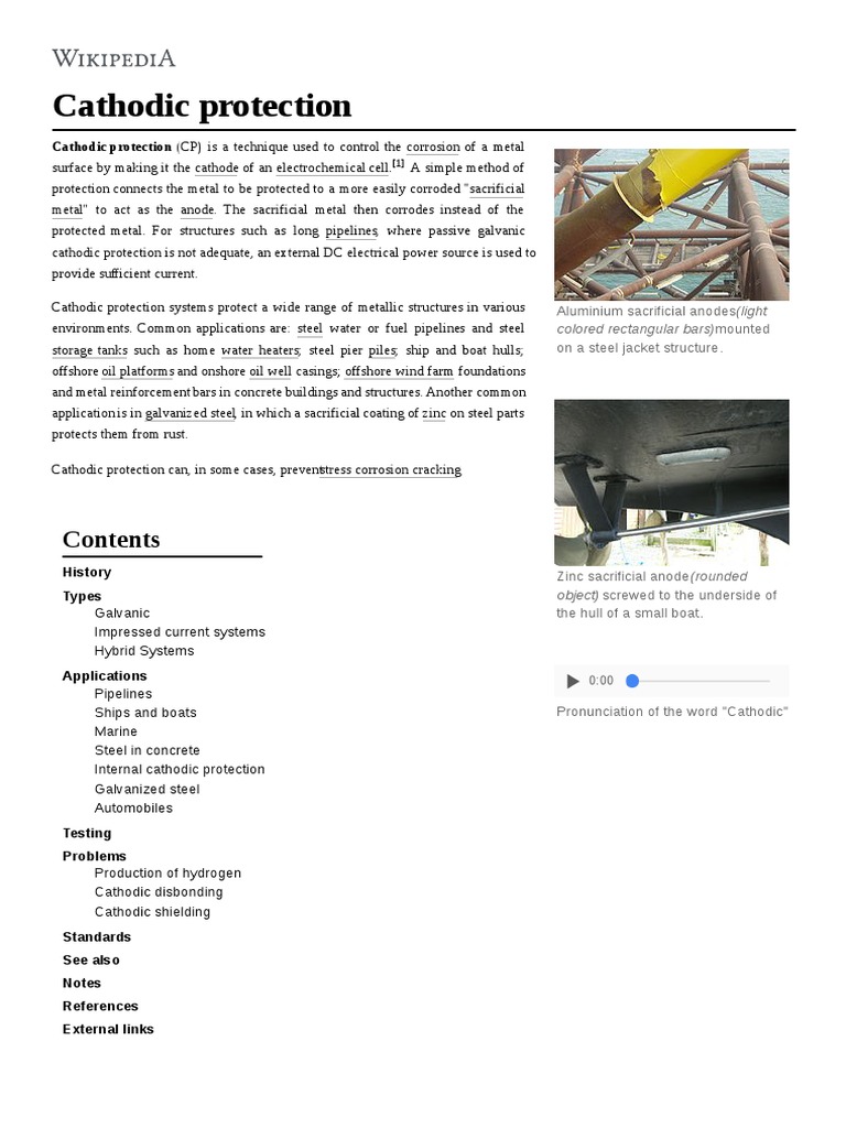 Cathodic Protection | PDF | Anode | Materials