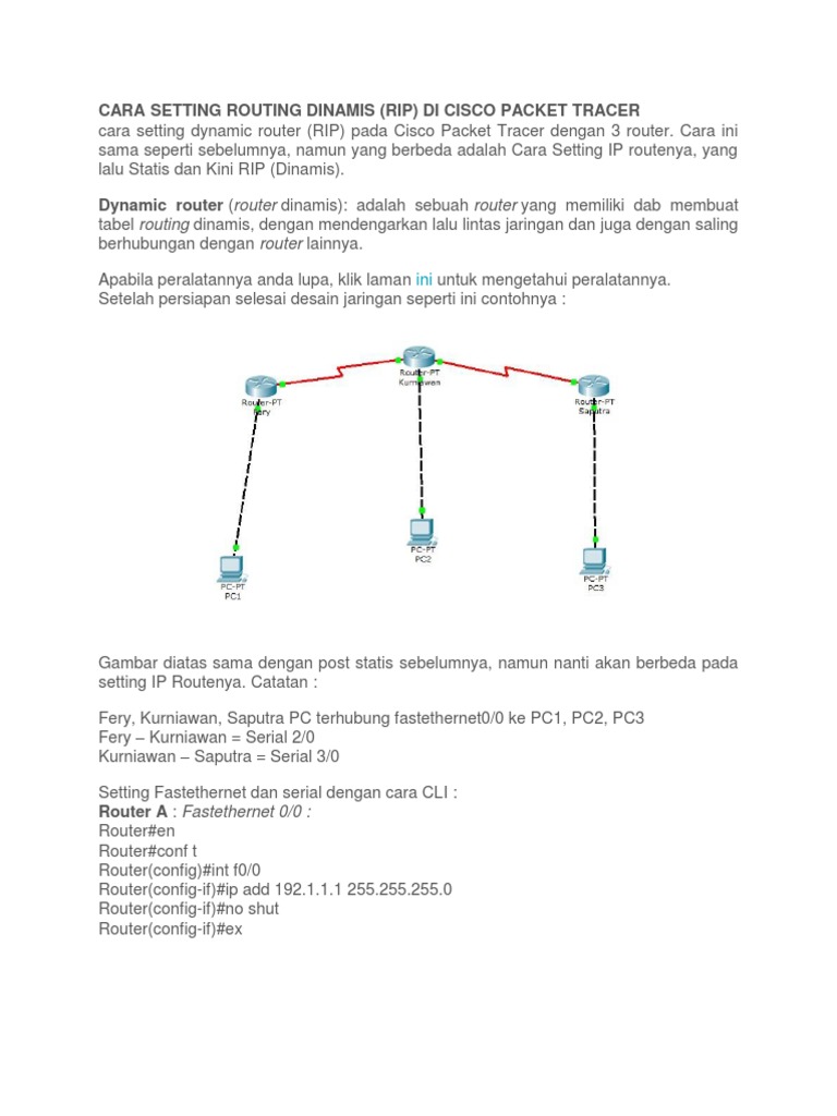 Cara Setting Routing Dinamis | PDF