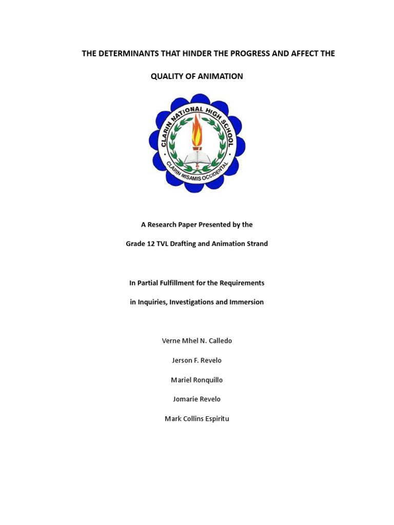 Senior High Research Paper 2018-2019 (Animation) | PDF | 3 D Computer ...