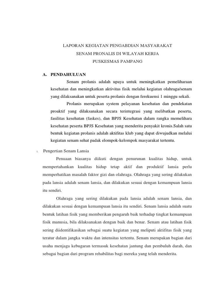 Laporan Kegiatan Pengabdian Masyarakat | PDF