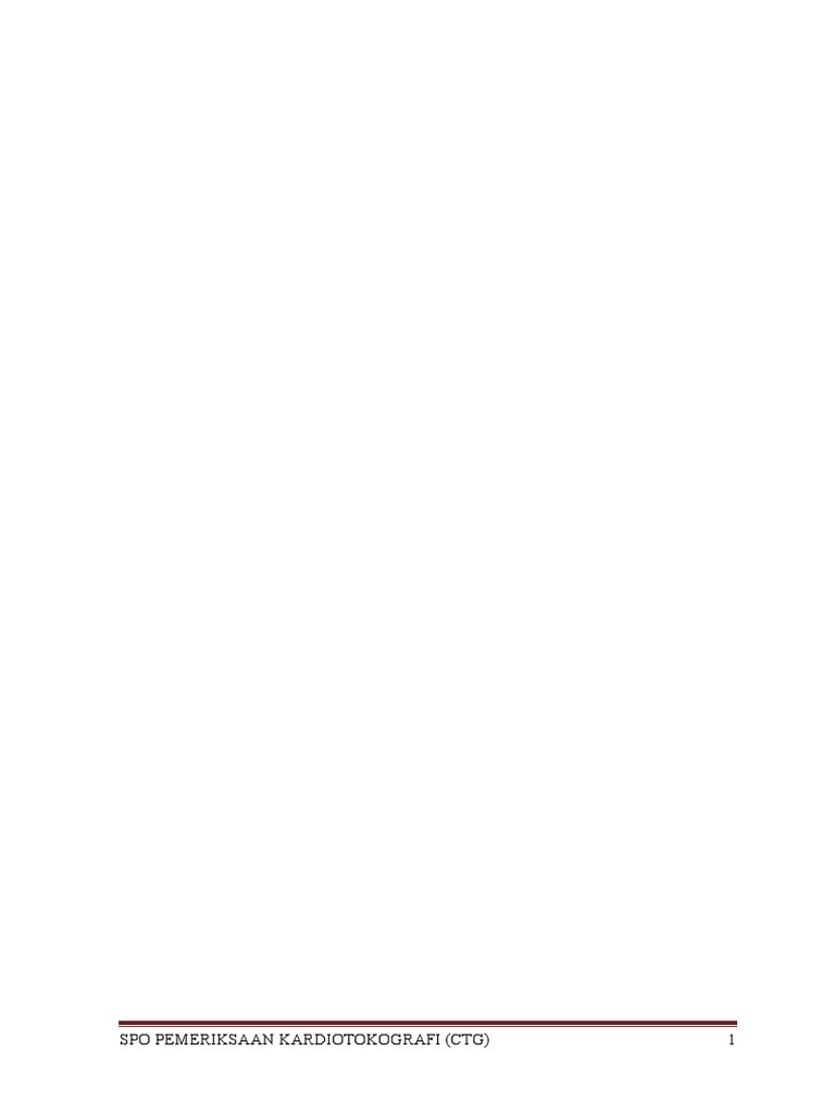 Sop Pemeriksaan CTG | PDF