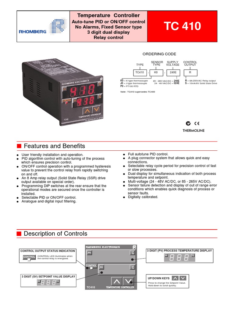 TC410 | PDF | Relay | Thermocouple