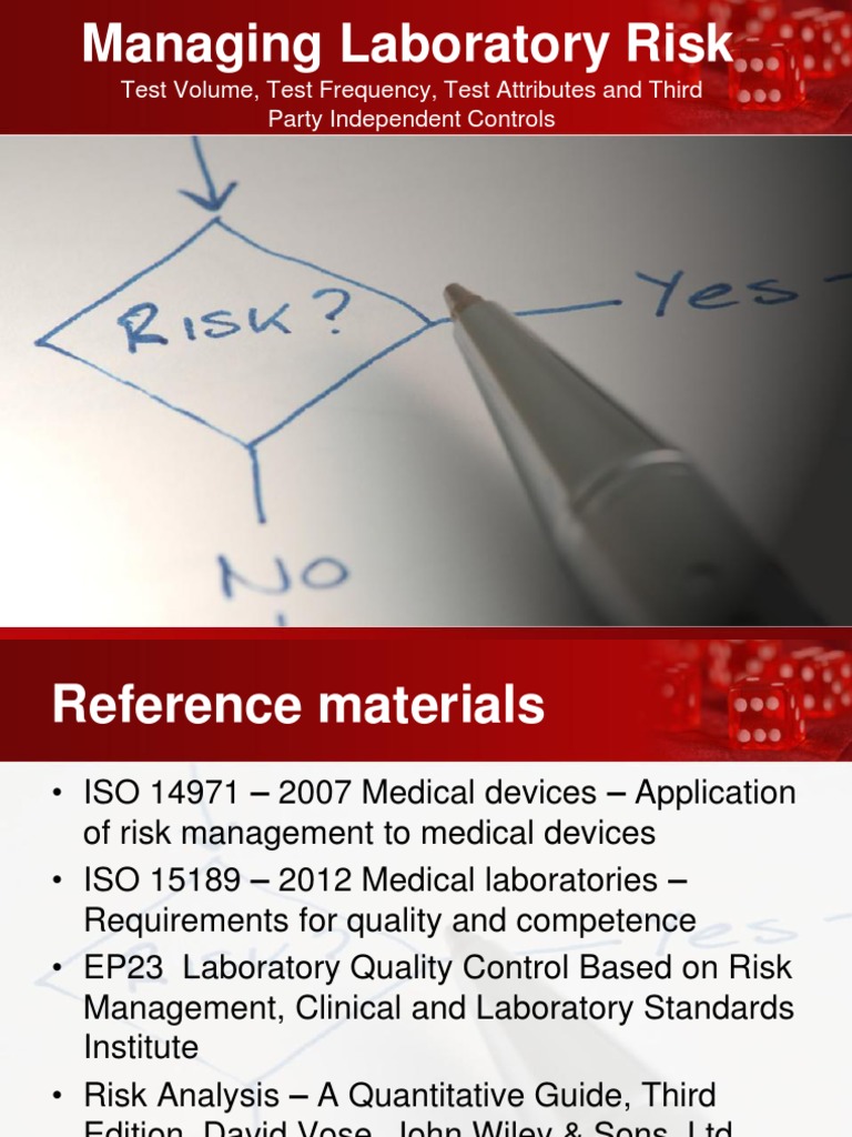 Managing Laboratory Risks - G Cooper | PDF | Risk Management | Evaluation