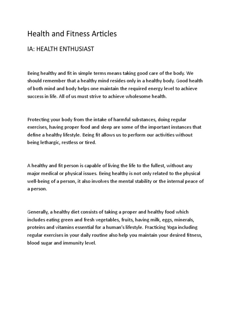 Essential Guide to Health and Fitness | PDF | Wellness | Lifestyle