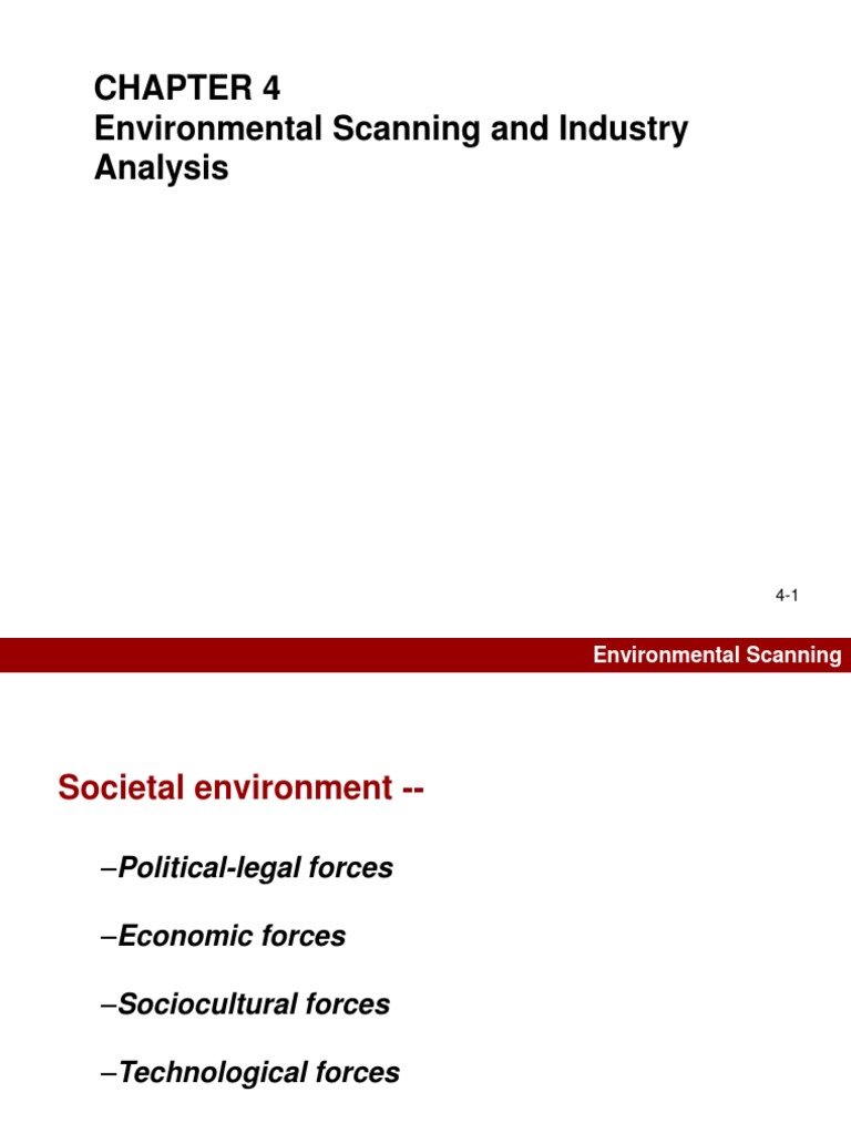 Environmental Scanning and Industry Analysis | PDF | Business Economics ...