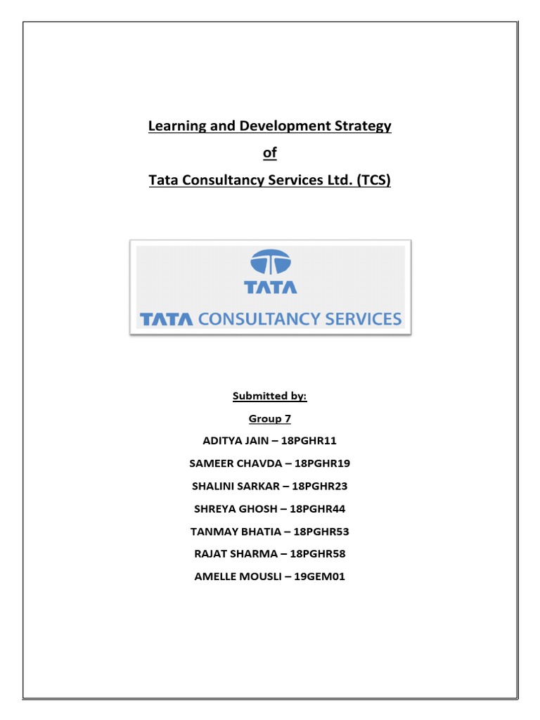 Learning and Development Strategy of Tata Consultancy Services Ltd ...