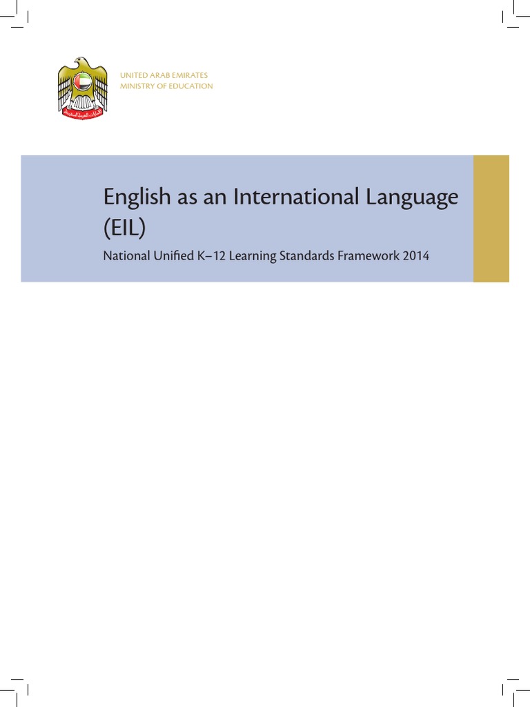 UAE English Framework Final | PDF | Educational Assessment | Curriculum