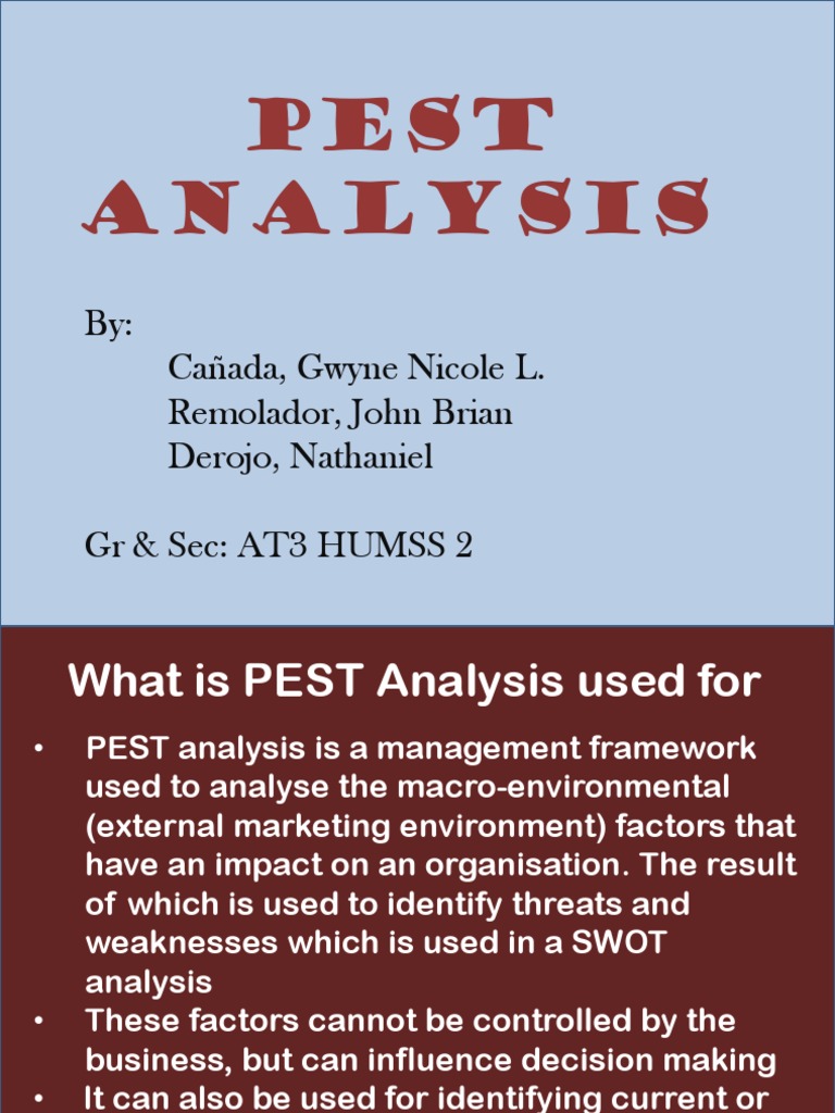 Understanding PEST Analysis Framework | PDF