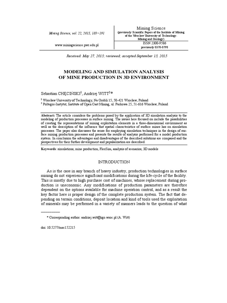 Modeling And Simulation Pdf Simulation 3 D Computer Graphics