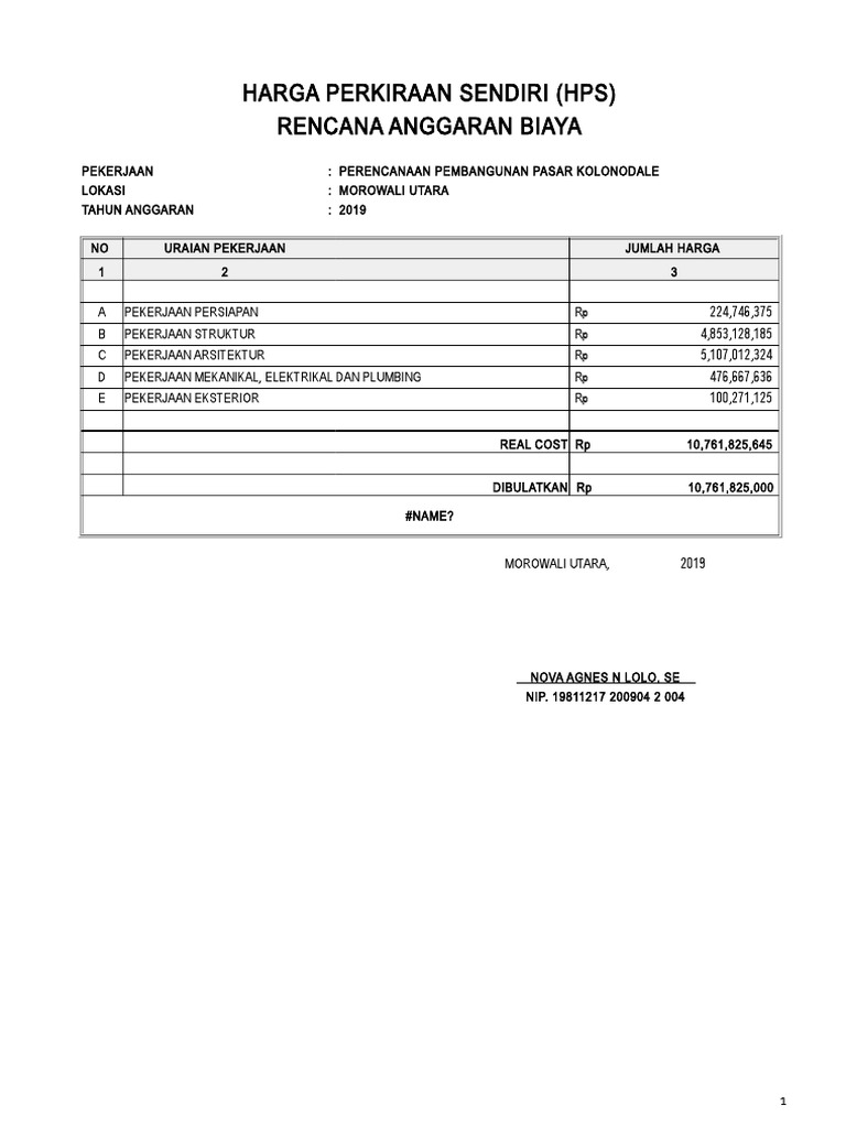 Rab Pasar Kolonedale 020819 | PDF