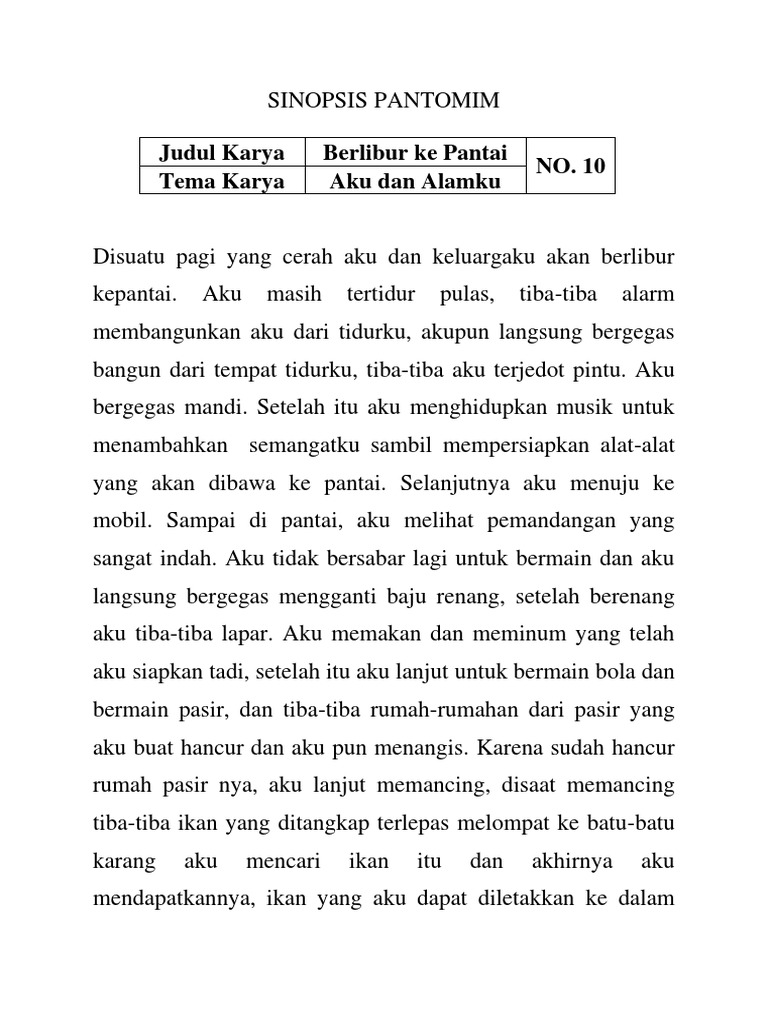 Sinopsis Pantomim | PDF