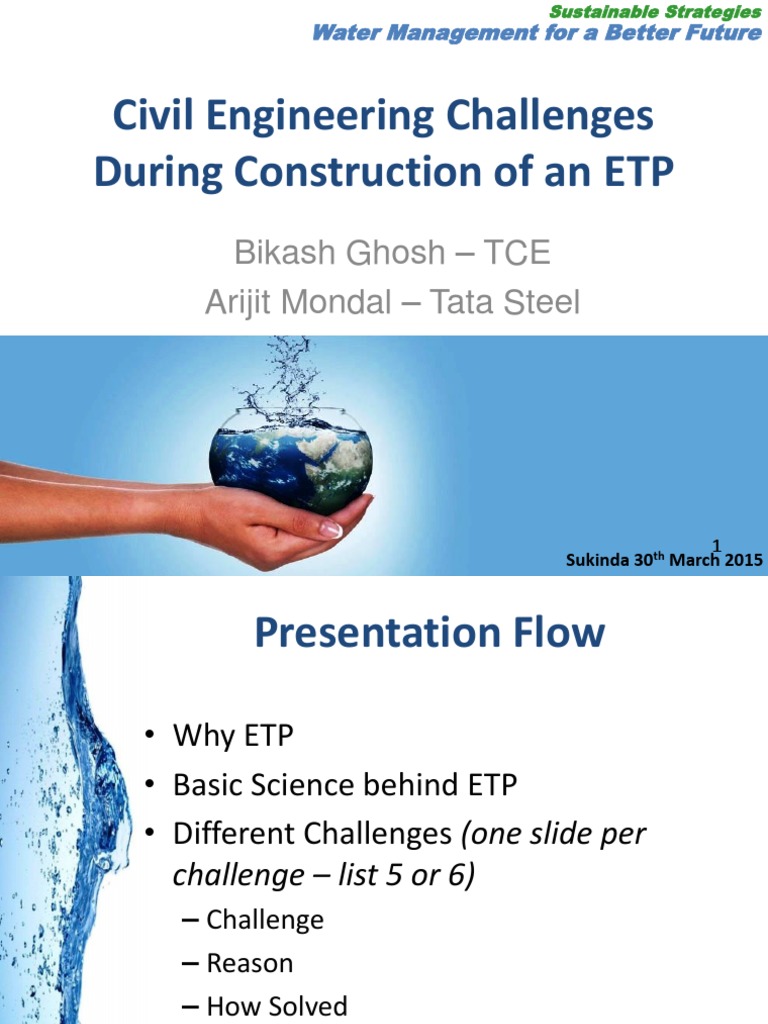 Civil Engineering Challenges During Construction of An ETP: Bikash ...