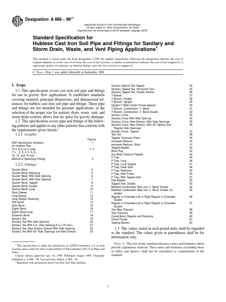 Hubless Cast Iron Soil Pipe and Fittings For Sanitary and Storm Drain ...