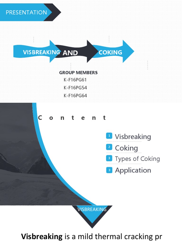 Visbreaking Presentation | PDF | Cracking (Chemistry) | Oil Refinery
