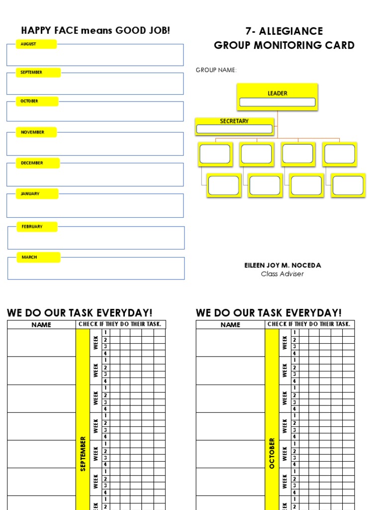 Allegiance Group Monitoring Card | PDF | Business