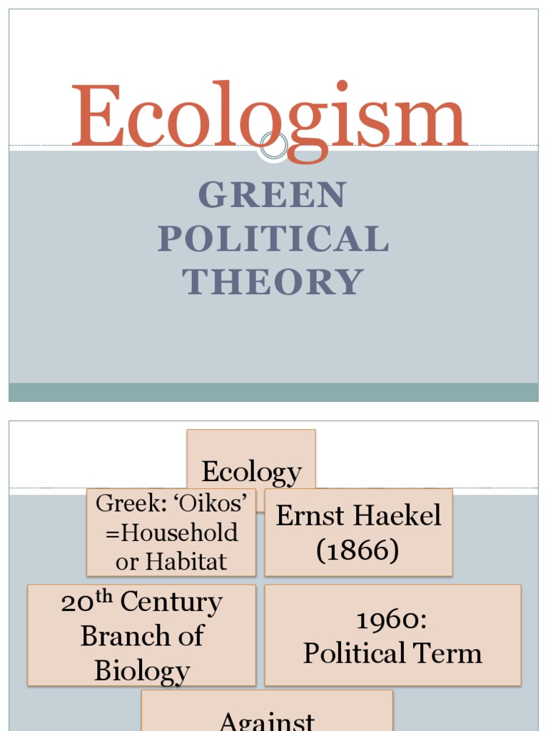 Ecologism: Green Political Theory | PDF | Ecology | Sustainability