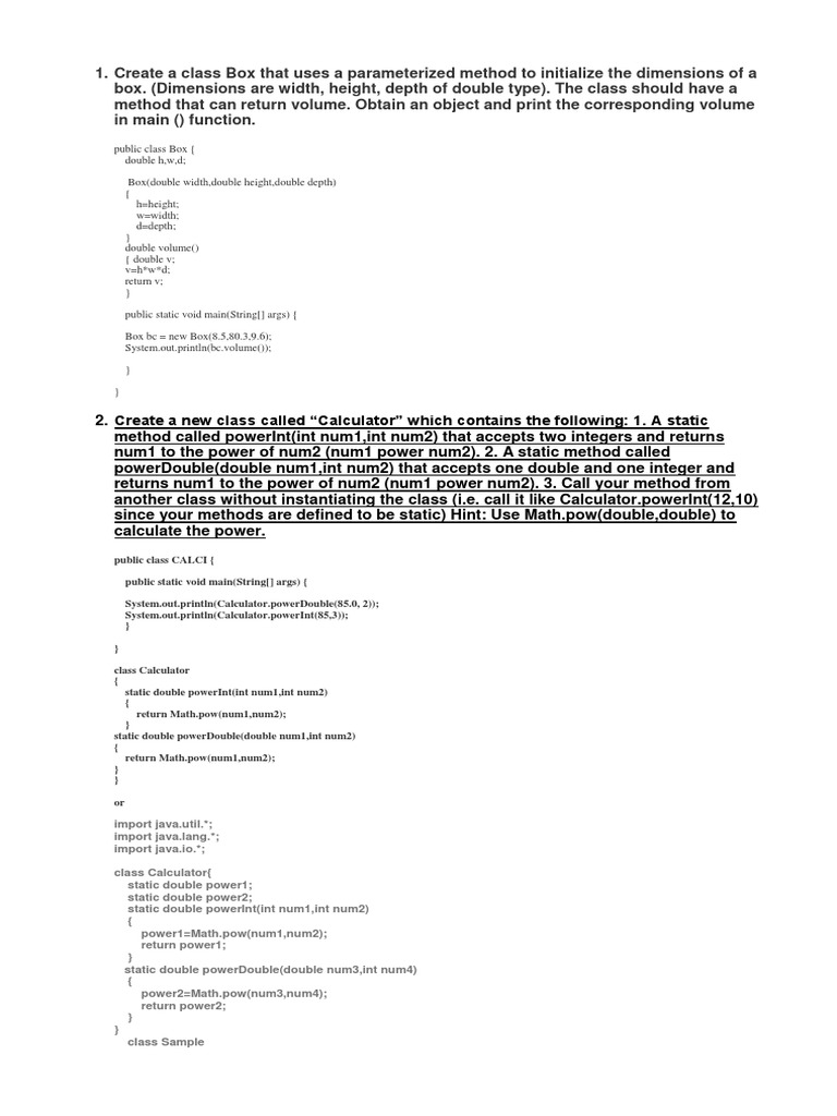 Java Pdf Method Computer Programming Integer Computer Science