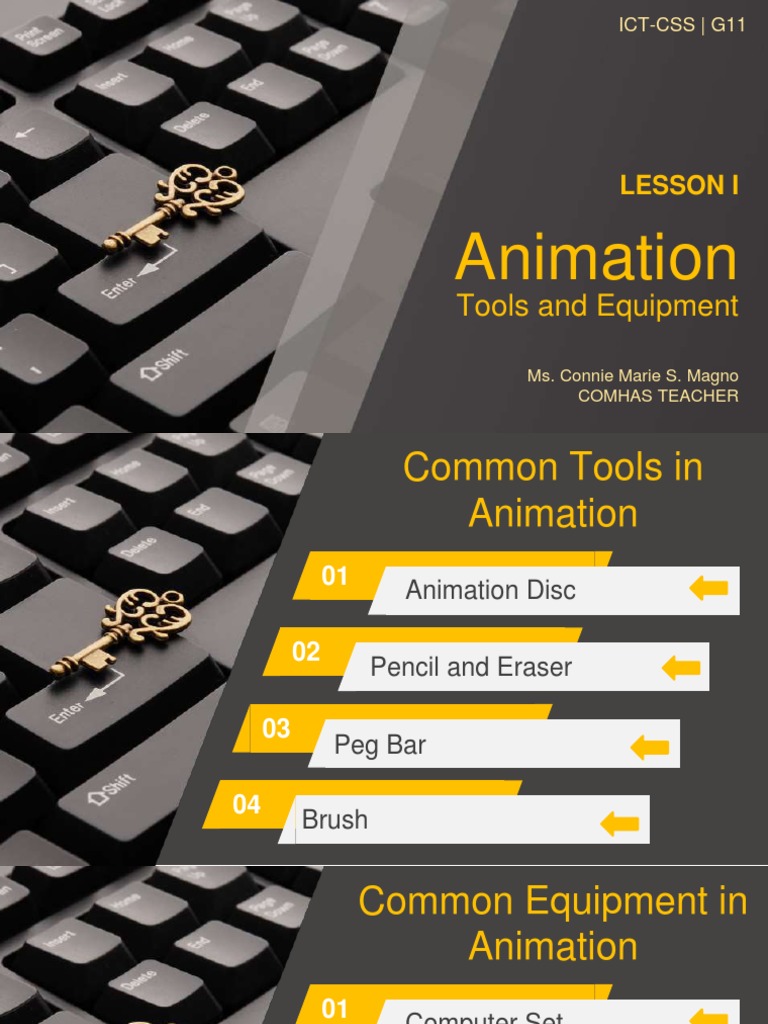 ICT-CSS G11 Animation Tools Equipment | PDF | Drawing | Camera