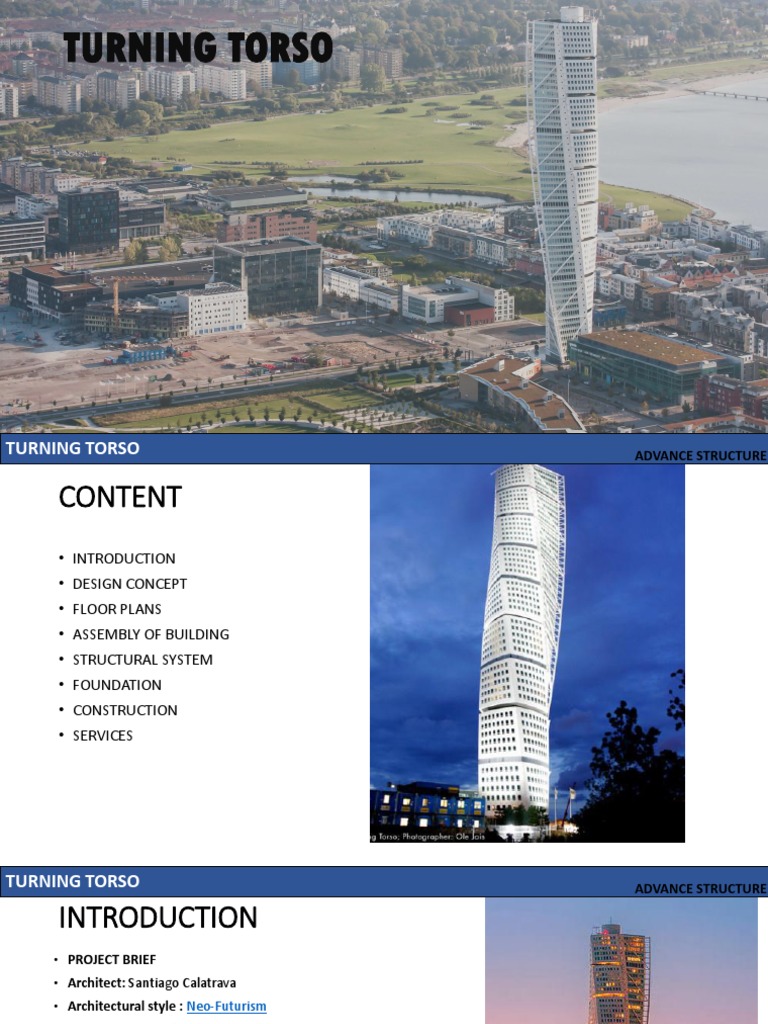TURNING TORSO.pptx | Foundation (Engineering) | Elevator