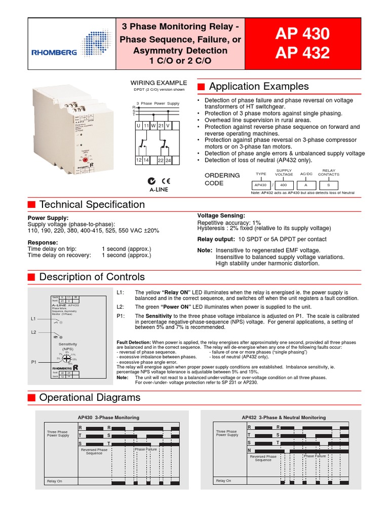 AP 430 AP 432: Application Examples | PDF | Power Supply | Relay