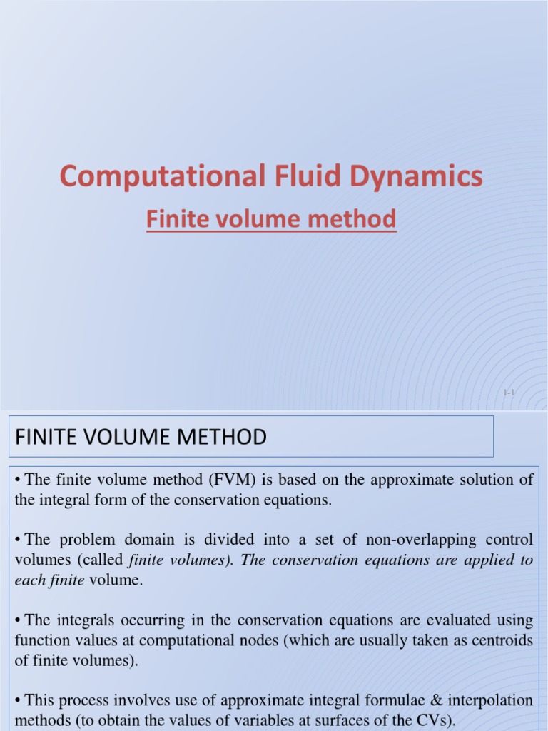 Computational Fluid Dynamics Finite Volume Method Pdf Integral Computational Fluid Dynamics