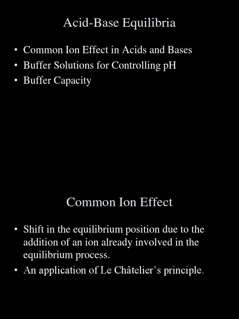 Acid-Base Equilibria and Buffer Solutions | PDF | Buffer Solution ...