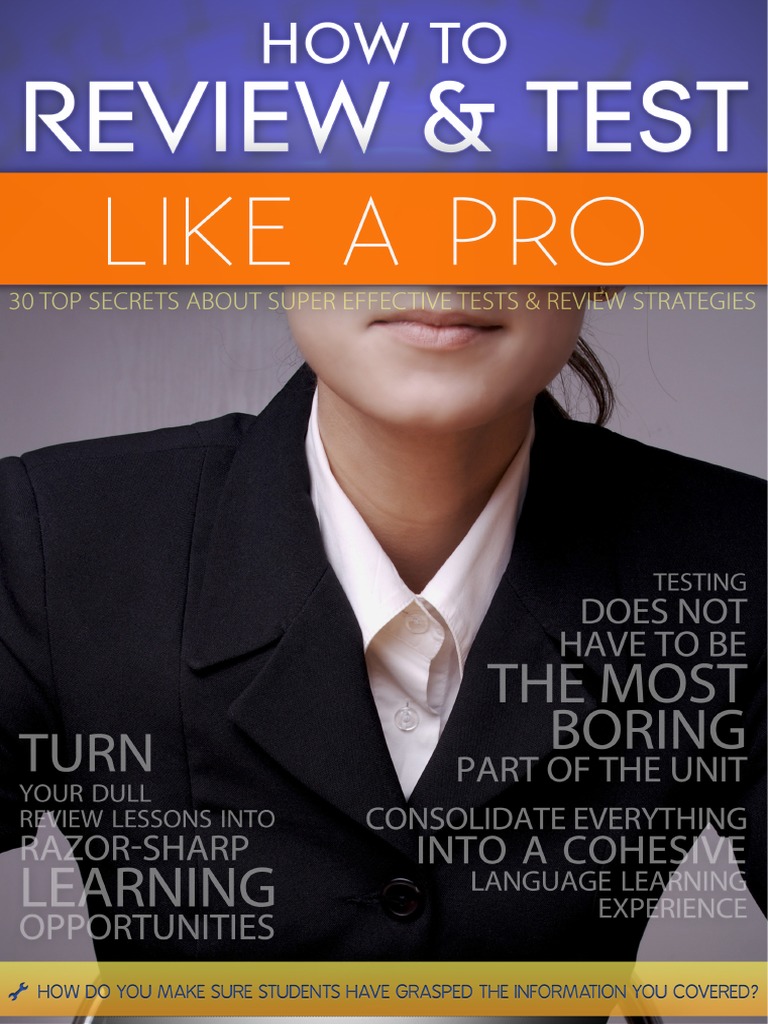 How To Review and Test Like A Pro PDF | PDF | English As A Second Or ...