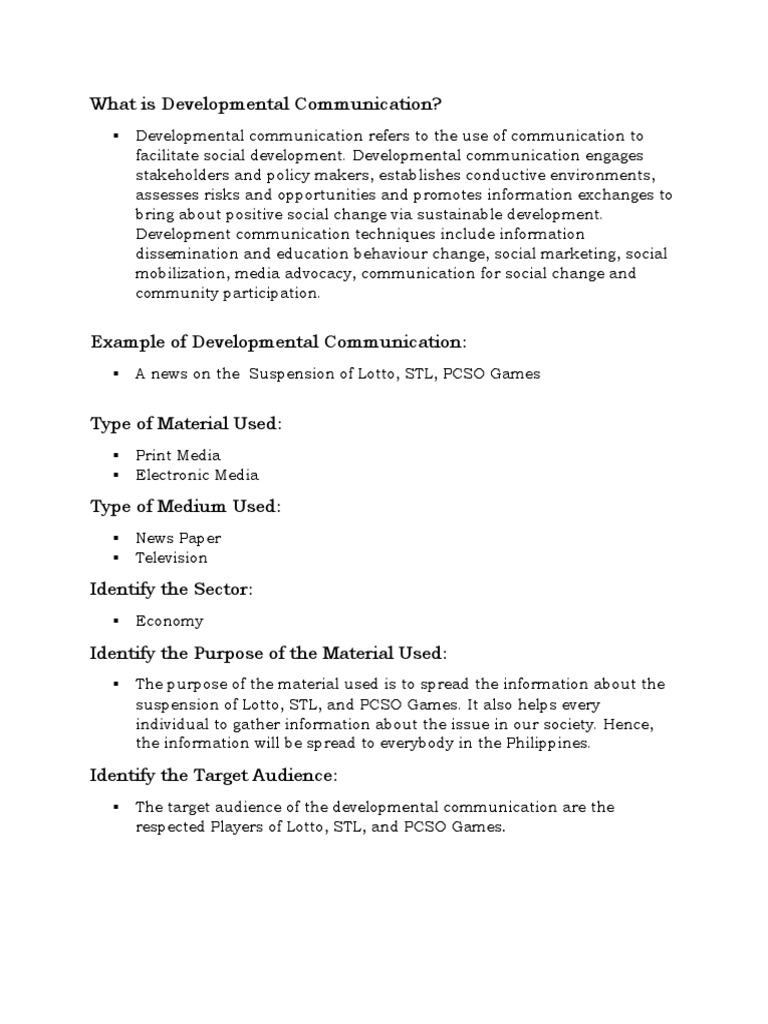 What Is Developmental Communication? | PDF