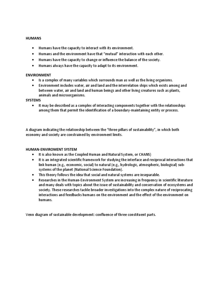 Human - Environment System | PDF | Natural Environment | Sustainability