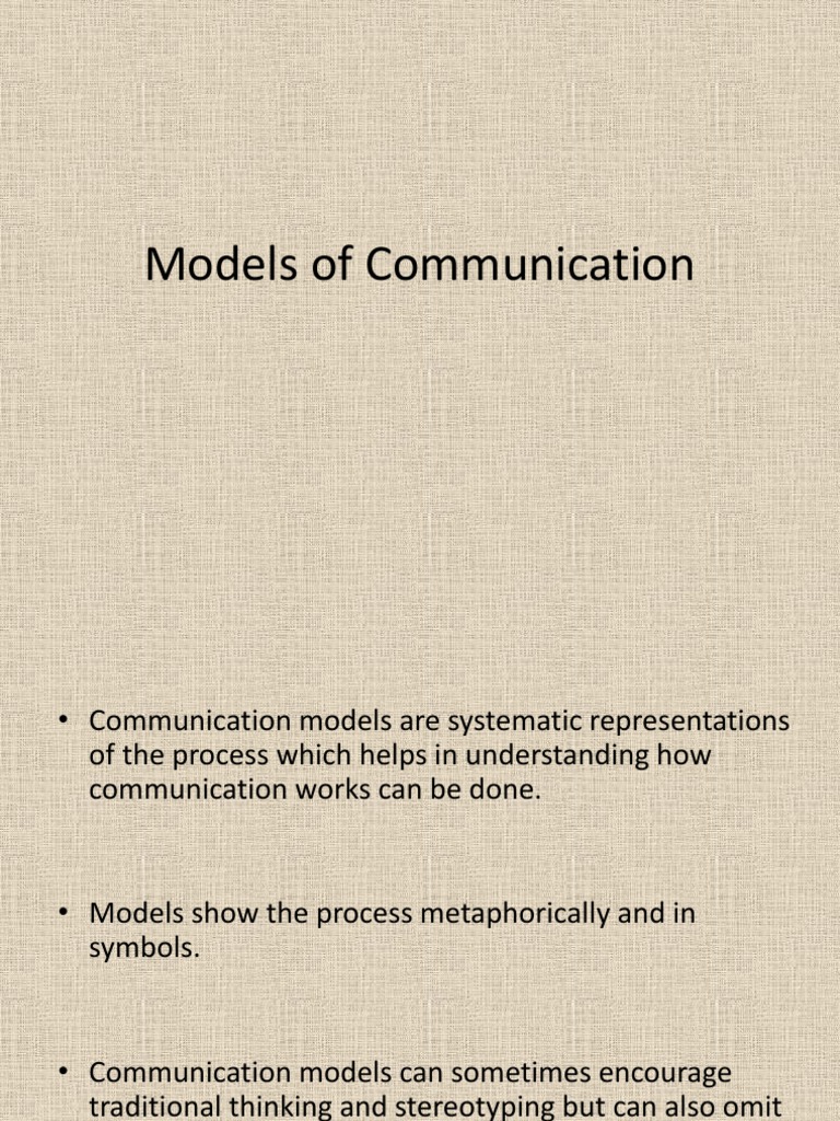 Communication Models Overview | PDF | Aristotle | Communication