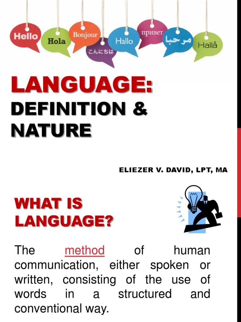 Language:: Definition & Nature | PDF