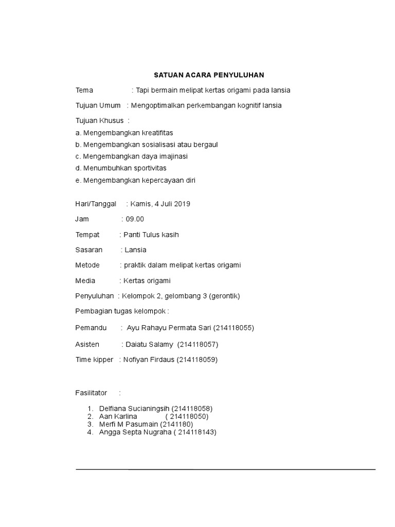 Sap Terapi Bermain Kertas Origami | PDF