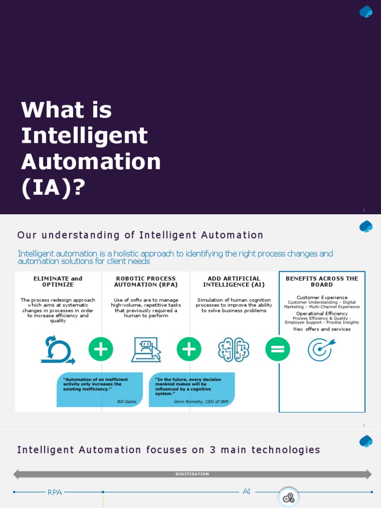 What Is Intelligent Automation (IA) ? | PDF | Artificial Intelligence ...