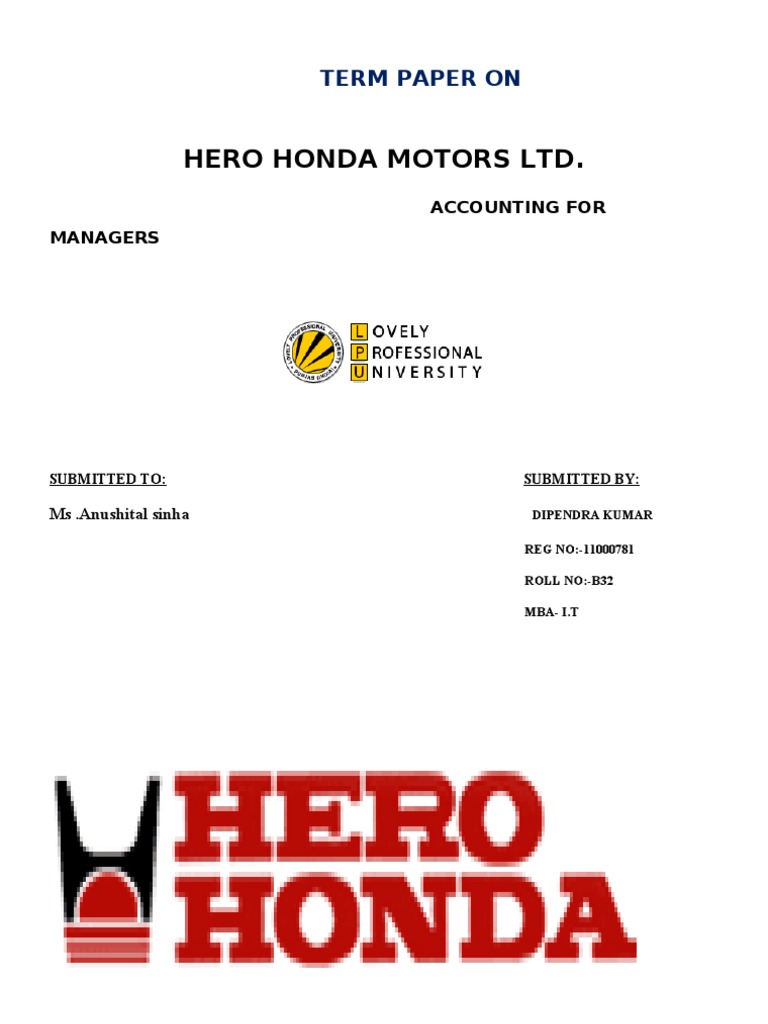 Hero Honda | PDF | Cash Flow Statement | Dividend
