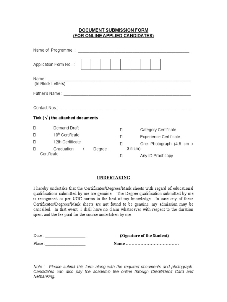 Document Submission Form | PDF | Educational Stages