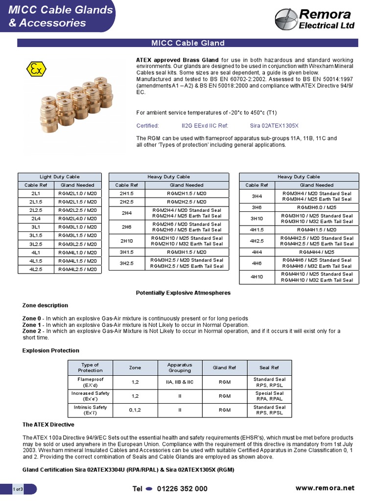 Micc Cable Glands | PDF | Building Engineering | Electrical Engineering