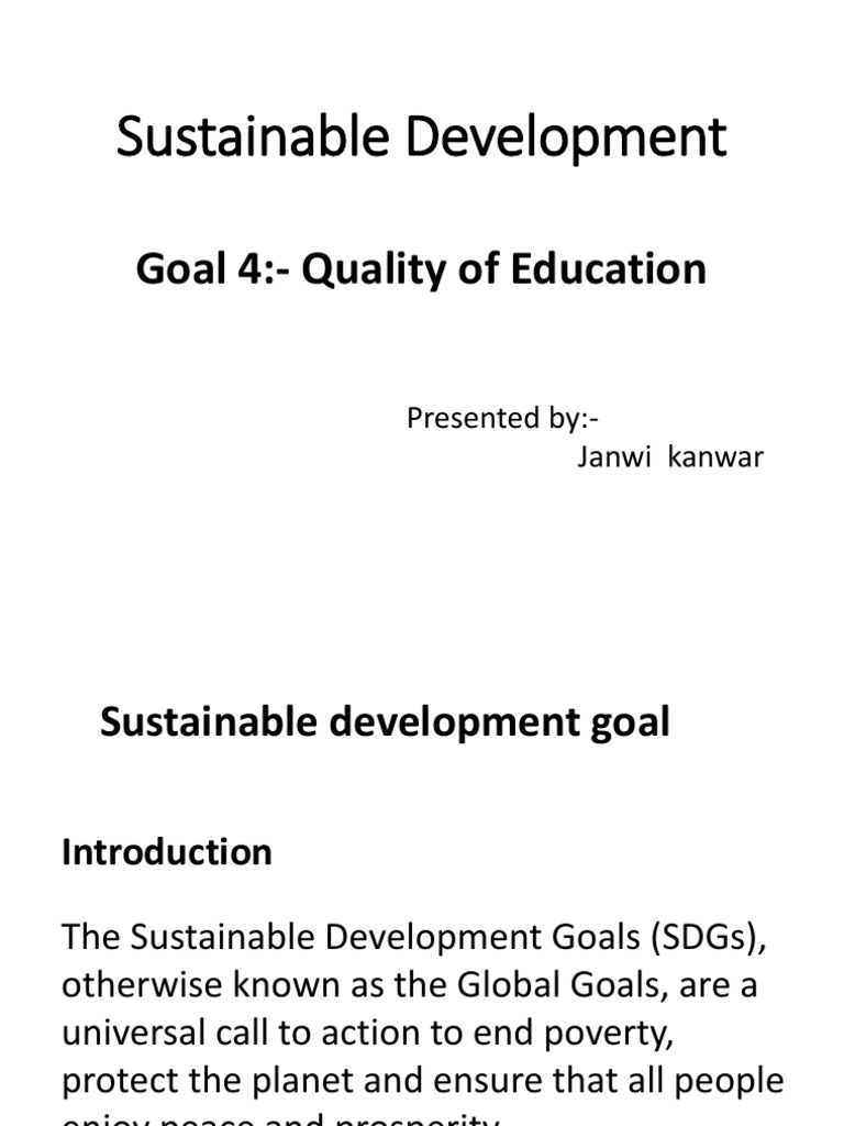 Quality Education: SDG 4 Challenges & Solutions | PDF | Literacy ...