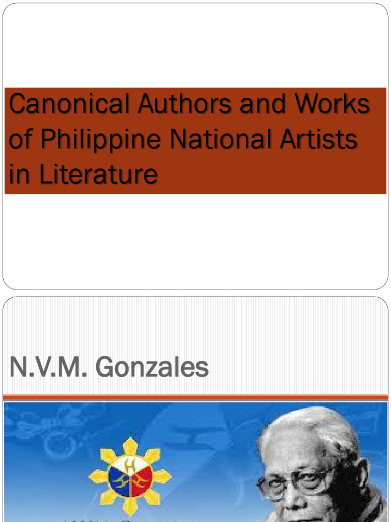 Canonical Authors and Works of Philippine National Artists in ...