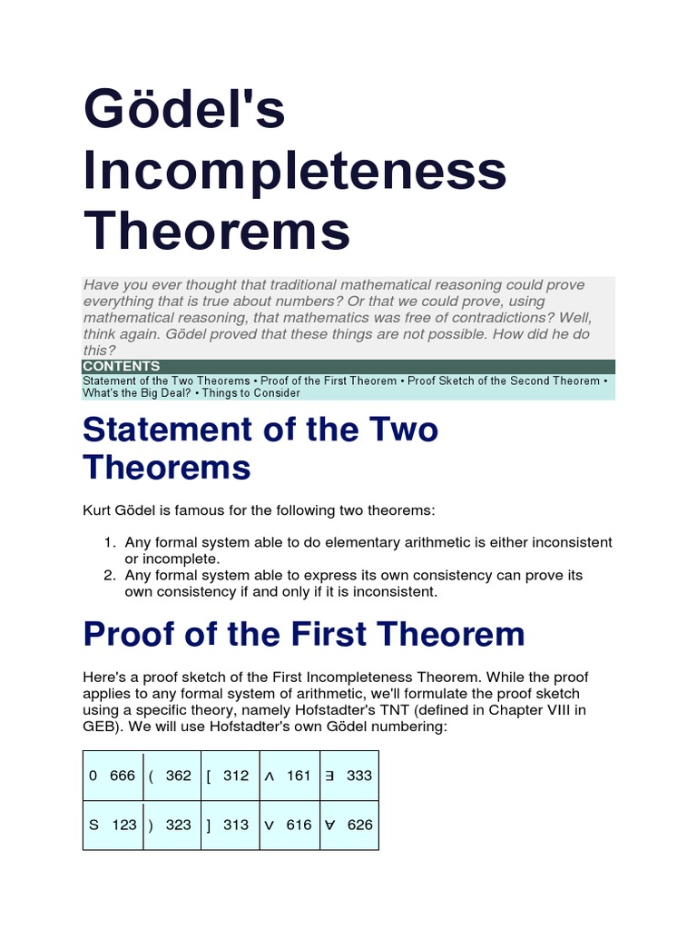 Gödel GEB | PDF | Theorem | Mathematical Proof