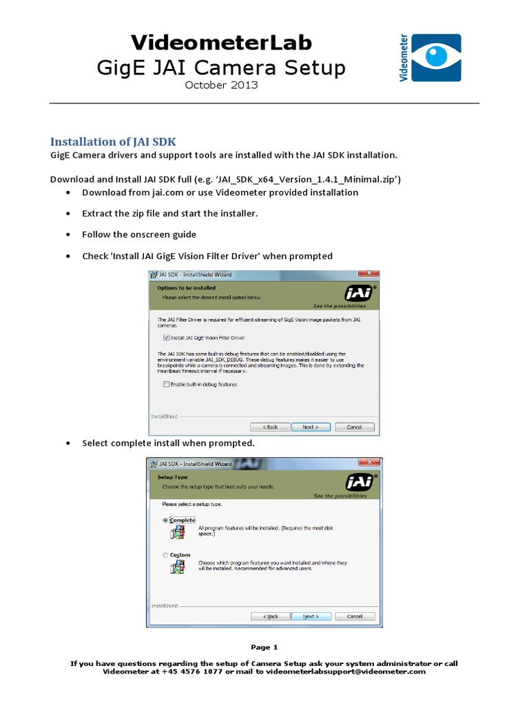 GigE JAI Camera Setup | PDF | Ip Address | Computer Network