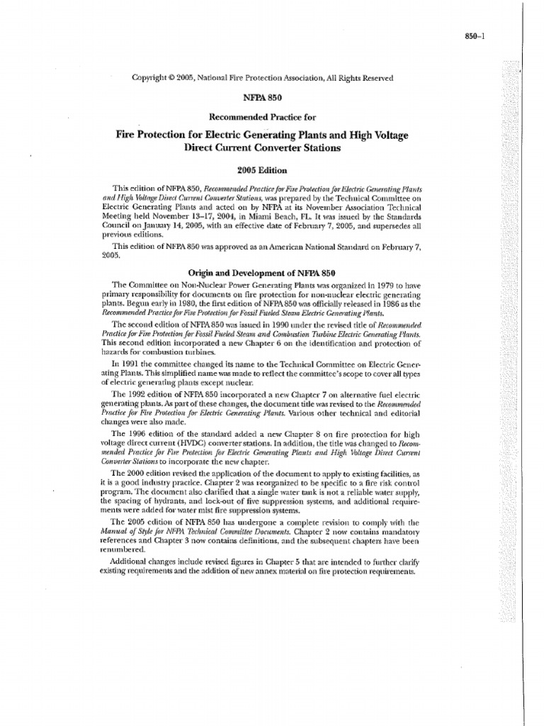 NFPA850 | PDF