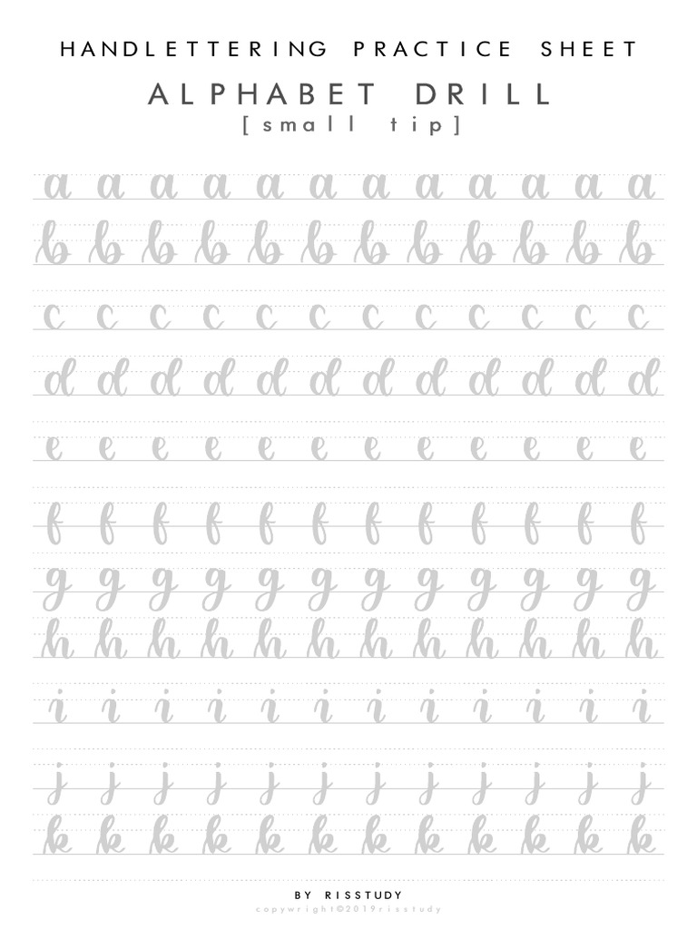 Alphabet Drill: (Small Tip) | PDF
