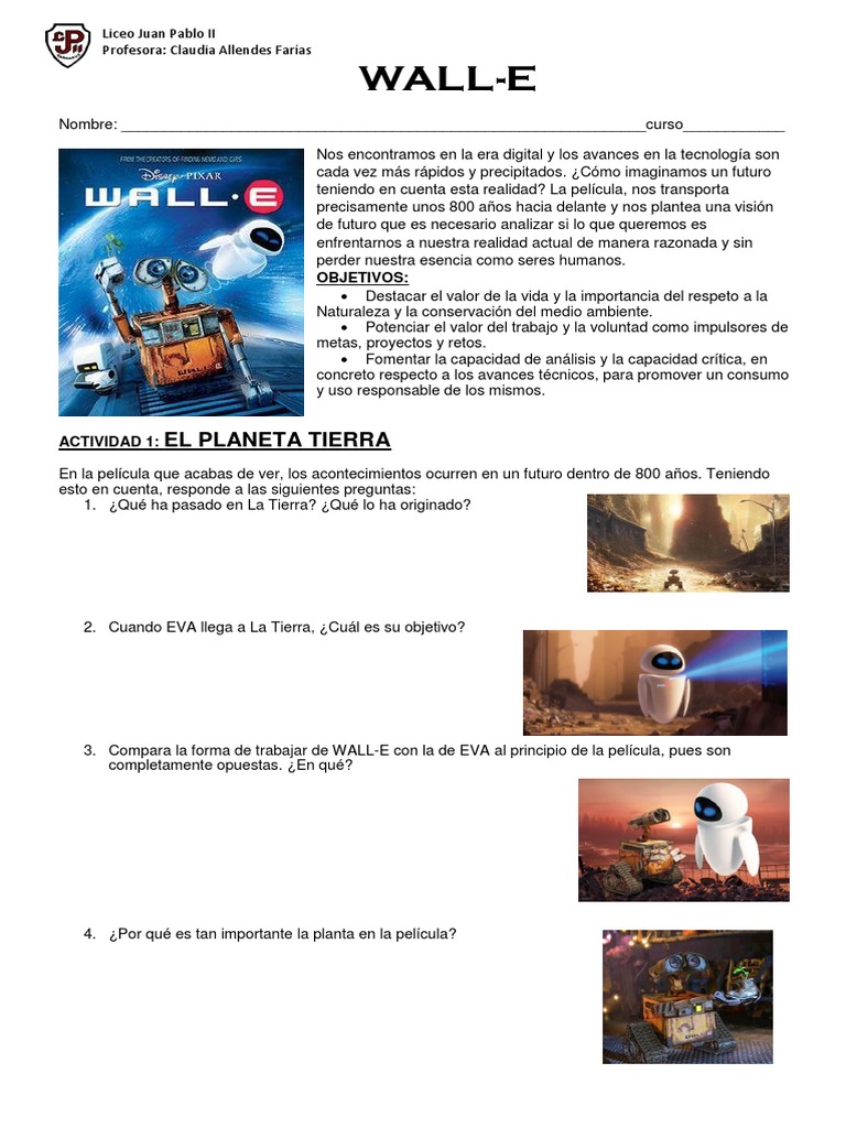Analisis de Pelicula Wall-E | PDF | Homo Sapiens | Tierra