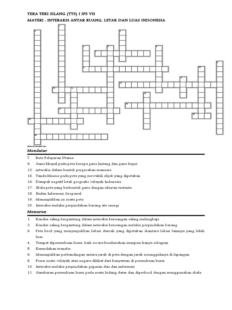 Tts Ips Kelas 7 Tema 1 | PDF