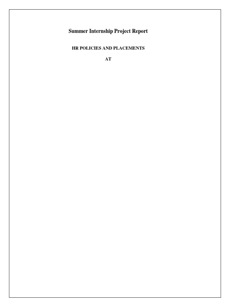 Summer Internship Project Report1234 | PDF | Business | Computing And ...