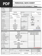 PDS and Work Experience Sheet 2021 | PDF