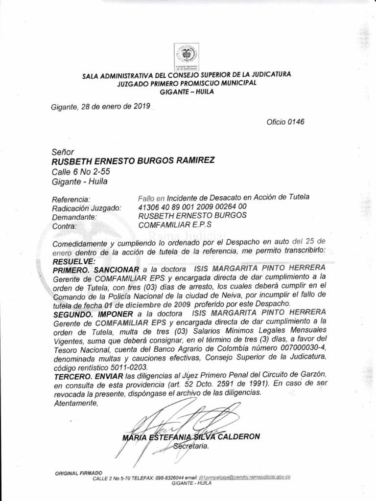 Solicitud de Embargo | PDF