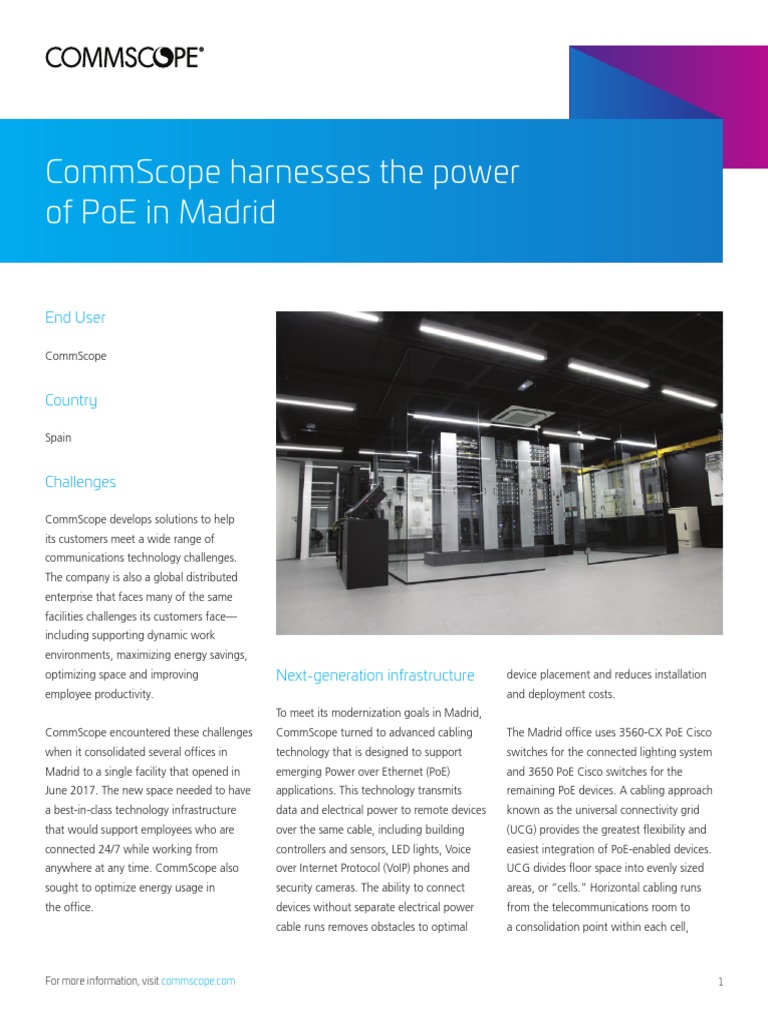 CommScope Madrid Office Case Study CS-112361-EN PDF | PDF | Voice Over ...