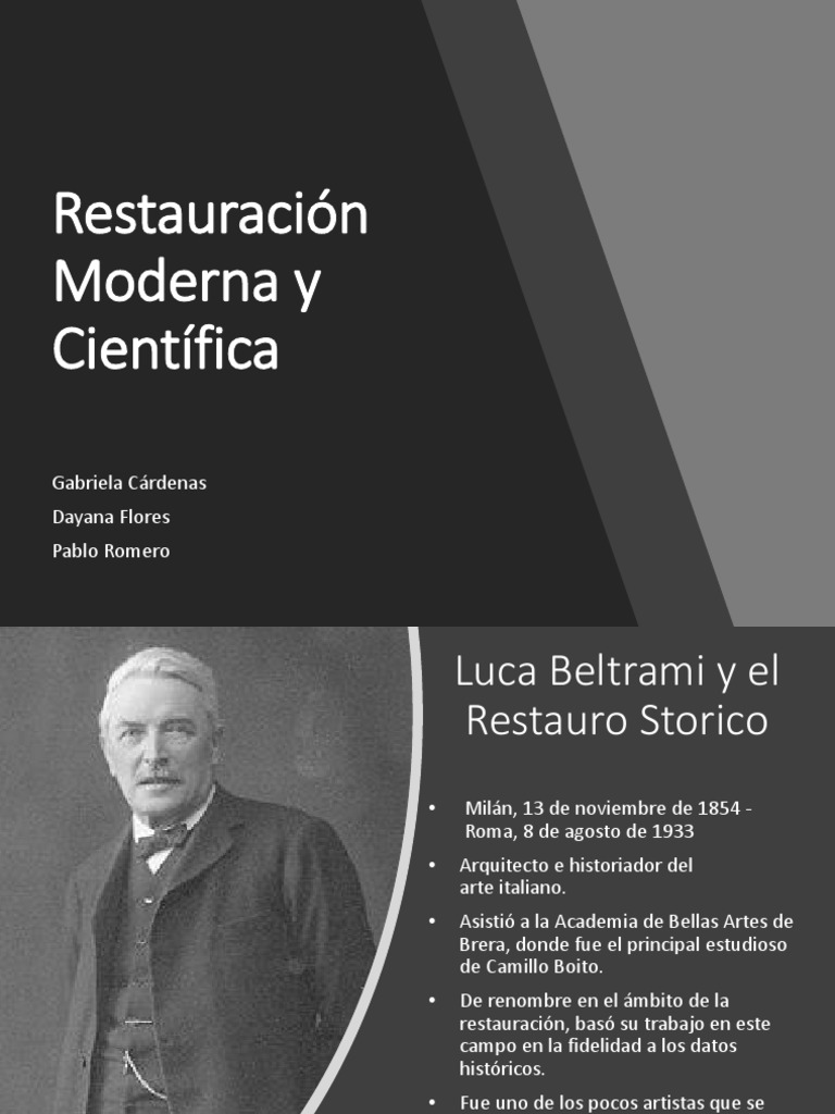 Camilo Boito y El Restauro Moderno | PDF