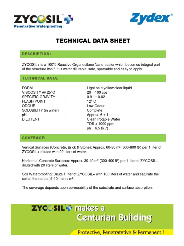 Technical Data Sheet: Description | PDF | Masonry | Water